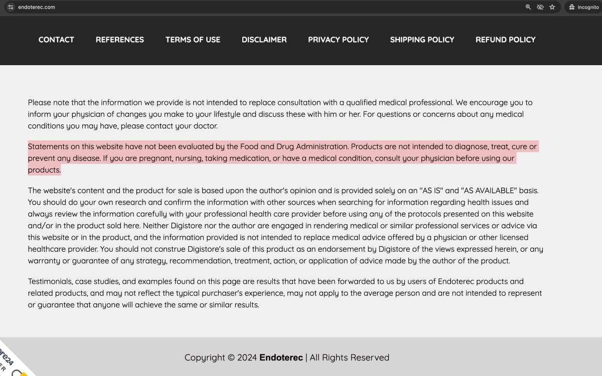 Endoterec Scam Or Genuine? Endoterec.com Review