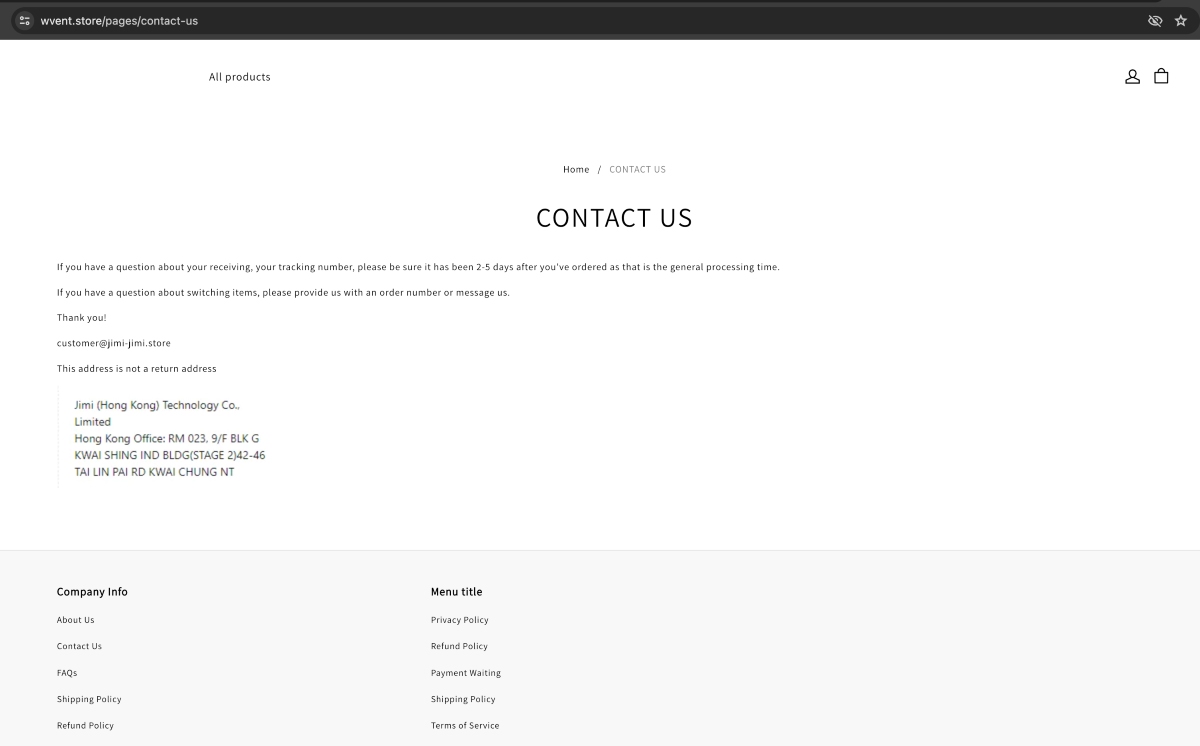 Jimi (Hong Kong) Technology Co., Limited Scam – Not Genuine